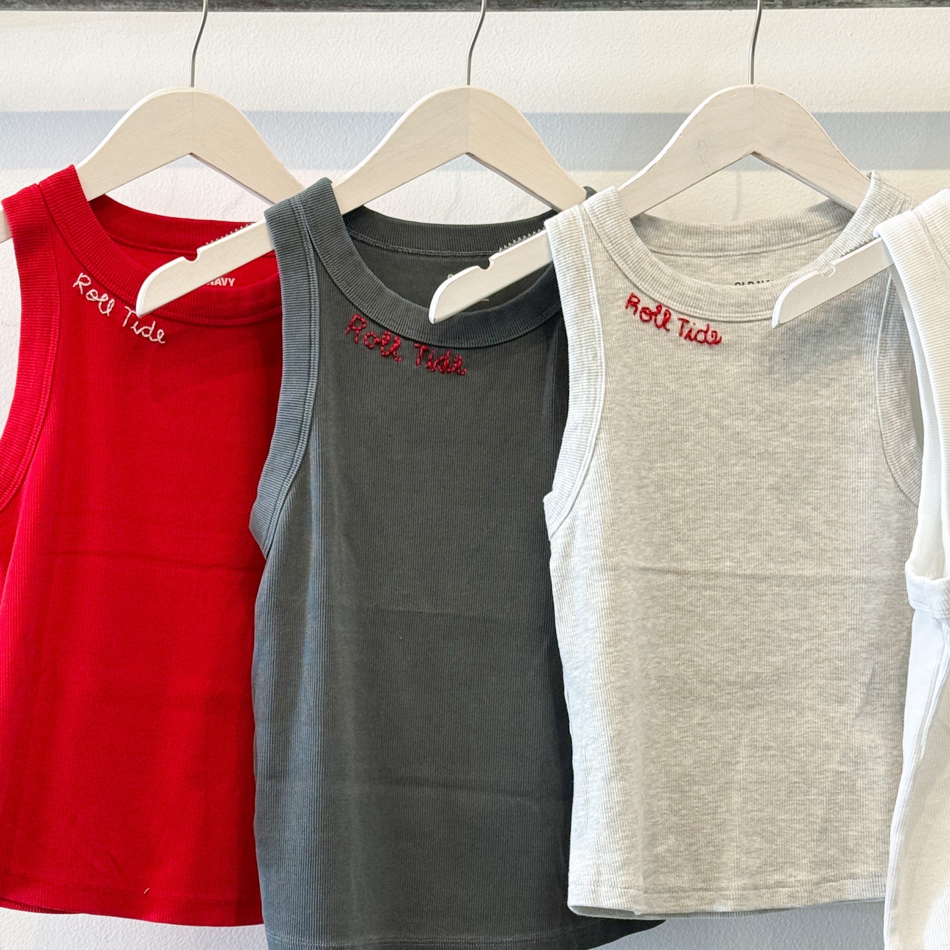 Sports Team Custom Hand Embroidered Tank Tops – stitchedXmare